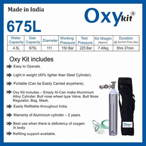Portable Oxygen Cylinder Kit Portable Oxygen Kit Latest Price