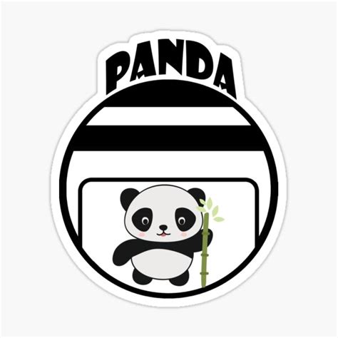 Panda Bear Cute Holding A Bamboo Sticker By PhotooTwist Redbubble
