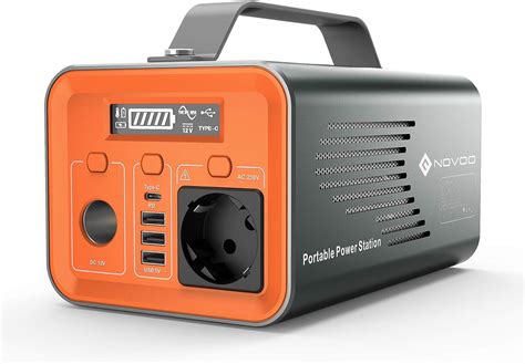 NOVOO Powerbank Mit Steckdose,Tragbare Aluminum Power Station 230v EU ...