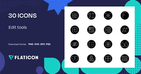 edit tools icon pack glyph 30 svg icons