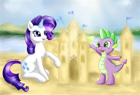 Commission Rarity And Spike 01072015 By Gocholudek On Deviantart