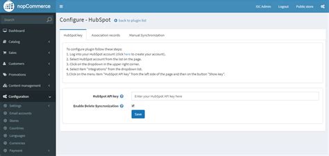 HubSpot Contact Plugin NopCommerce