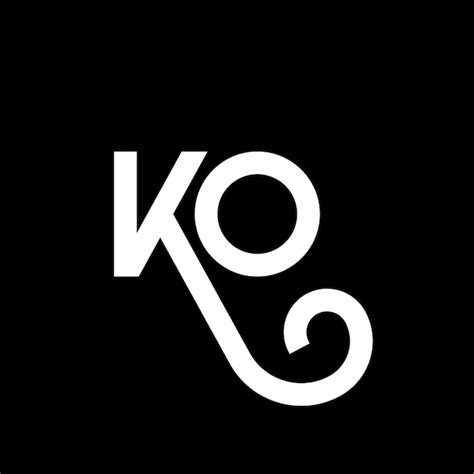 Premium Vector Ko Letter Logo Design On Black Background Ko Creative
