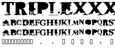 TripleXXX Font Fancy Destroy Category Pickafont Com