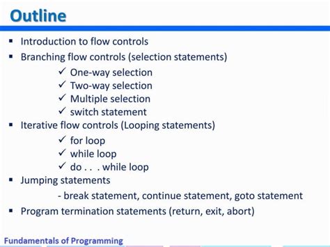 Fundamentals Of Computer Programming In C Key Concepts Ppt