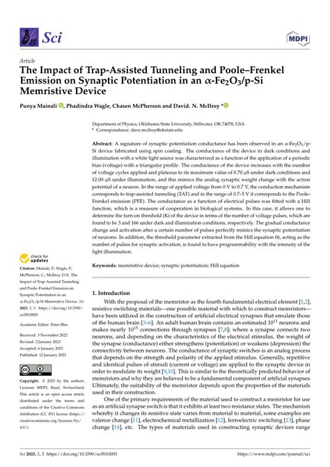 Pdf The Impact Of Trap Assisted Tunneling And Poolefrenkel Emission