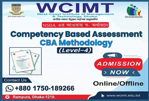 Cba Methodology Assessor Level 04 Nsda West Coast Institute Of Management And Technology