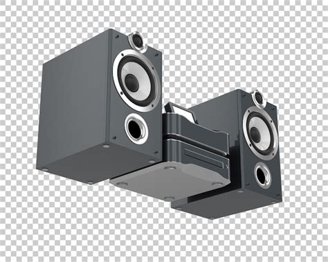Premium Psd Audio System Isolated On Transparent Background D Rendering Illustration