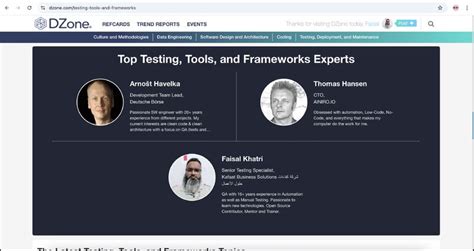 Mohammad Faisal Khatri On Linkedin Dzone Community Softwaretesting Qa Testautomation