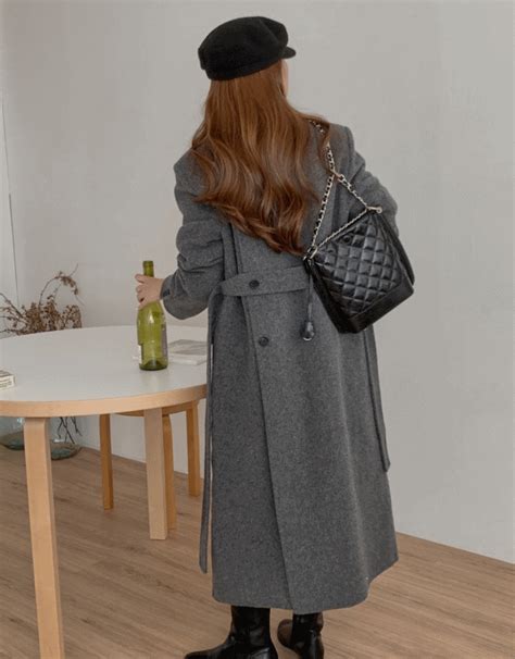 당일발송울100 🤎핏원단 강추🤎 백버튼 트임 롱 핸드메이드 코트2colors 에이블리