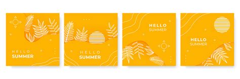 텍스트에 대한 복사 공간이 있는 추상 적 배경의 벡터 집합입니다 밝은 생생한 배너 포스터 커버 디자인 템플릿 최소한의 간단열대 잎과 식물소셜 미디어 이야기 배경 화면 0명에