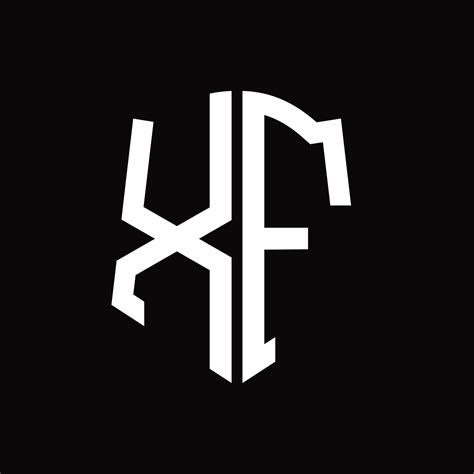 Xf Logo Monogram With Shield Shape Ribbon Design Template 16566801