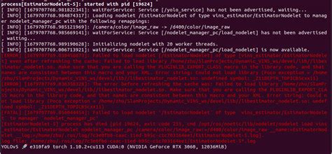 Failed To Load Nodelet EstimatorNodelet Of Type Vins Estimator