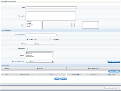 Asset Status And Lifecycle Fields