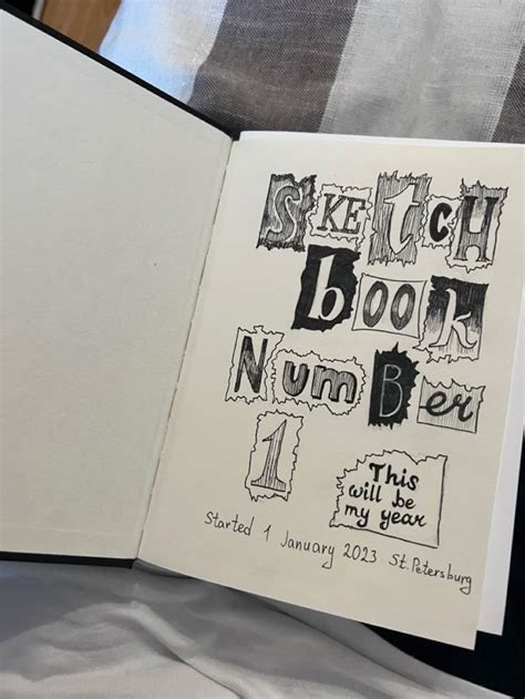 Sketchbook First Page Idea Bullet Journal Inspiration