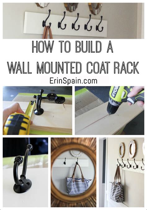 How To Build A Wall Mounted Coat Rack Erin Spain