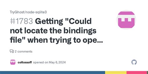 Getting Could Not Locate The Bindings File When Trying To Open Db In Angular Ssr Project