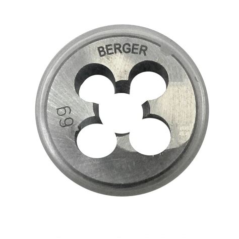 Плашка метрическая BERGER BG1009, М10х1.0 мм, легированная сталь 9ХС ...