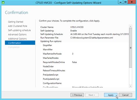 Windows Server Configure Cluster Aware Updating Concurrency
