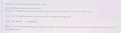Solved At least one of the answers above is NOT | Chegg.com
