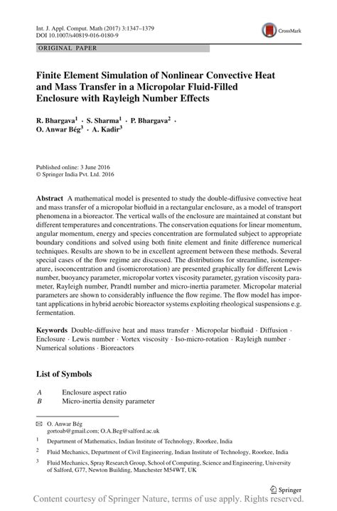 Finite Element Simulation Of Nonlinear Convective Heat And Mass Transfer In A Micropolar Fluid