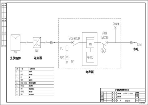 5kW户用光伏电站图纸含设计说明 电气做法与说明图 土木在线