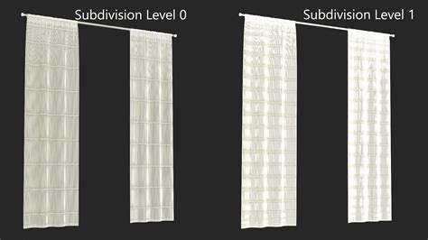 3d Net Curtains Ikea Lill Model Turbosquid 2136792