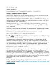 PHI Informal Logic Week D Docx PHI Informal Logic Week Discussion Common