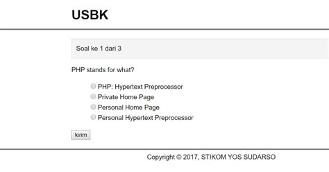Source Code Aplikasi Ujian Online Sederhana Dengan PHP