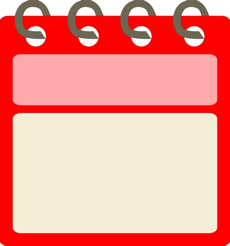 Red Calendar Blank Pngs For Free Download