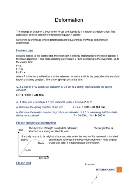 Deformation Pdf Deformation Engineering Youngs Modulus