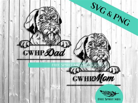 German Wirehaired Pointer Svg And Png Bundle 12 Files Instant Etsy