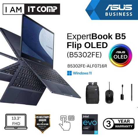 ASUS ExpertBook B Flip OLED B FE Intel Core I G GB GB SSD FHD OLED Touch