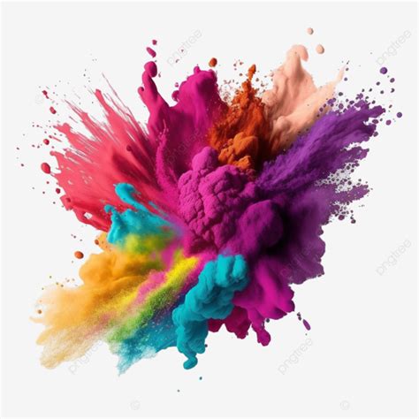 Indian Festival Holi Color Splash Smoke Transparent Holi Color Splash