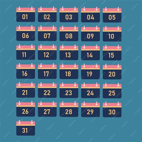 Premium Vector Calendar Design Template With All The Days Of The