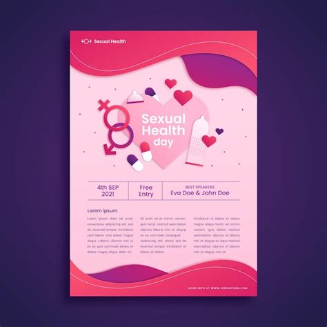 Free Vector Paper Style World Sexual Health Day Vertical Flyer Template