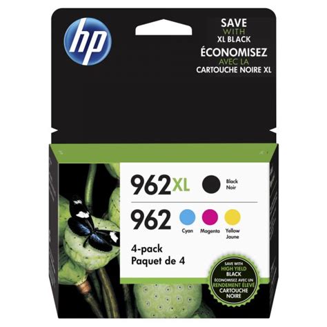 HP 962XL Black 962 Cyan Magenta Yellow High Yield Ink Cartridges