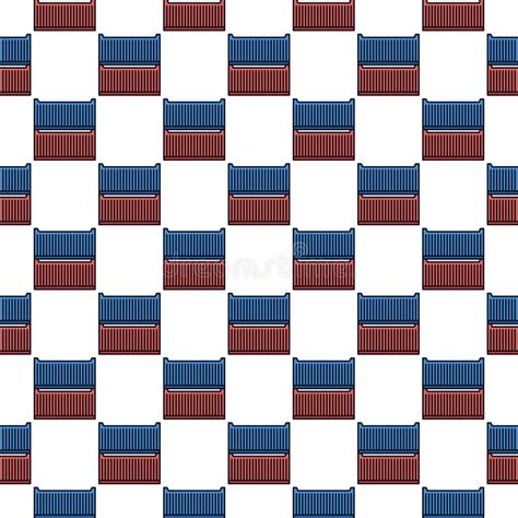 Two Shipping Containers Vector Modern Seamless Pattern Stock Vector Illustration Of Design