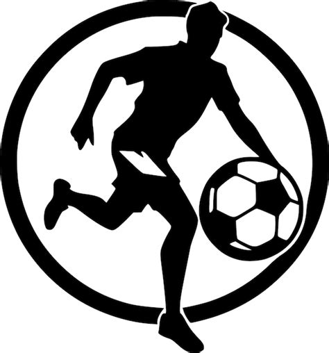 흑백 축구 터 일러스트레이션 프리미엄 벡터