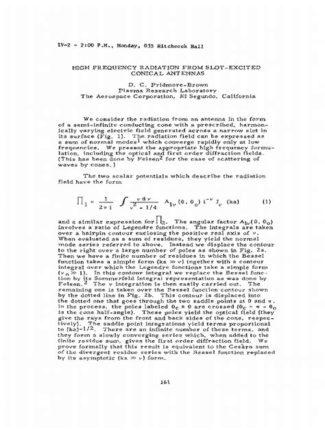 High Frequency Radiation From Slot Excited Conical Antennas Ieee Conference Publication Ieee
