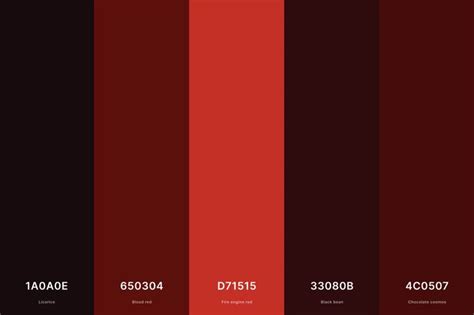 3 Dark Red Color Palette Color Palette With Licorice Hex 1a0a0e