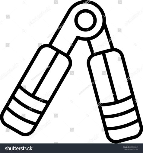 Hand Grip Vector Line Icon Design Stock Vector Royalty Free