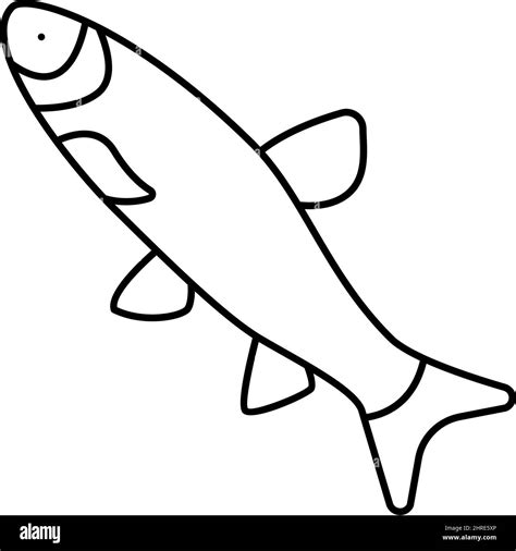 Grass Carp Line Icon Vector Illustration Stock Vector Image And Art Alamy