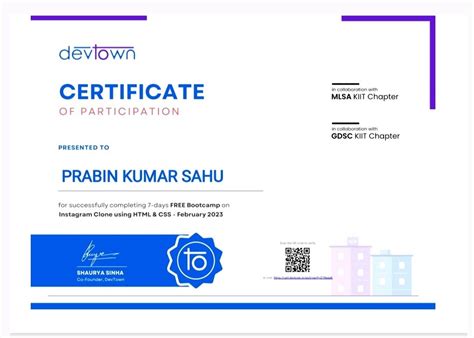 Prabin Kumar Sahu On Linkedin Devtown Boot Camp Certificate