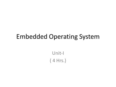 embedded operating system ppt download