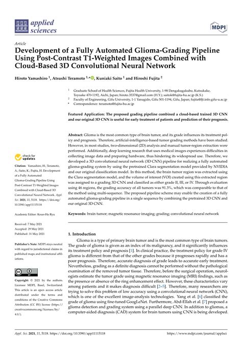Development Of A Fully Automated Glioma Grading Pipeline Using Post