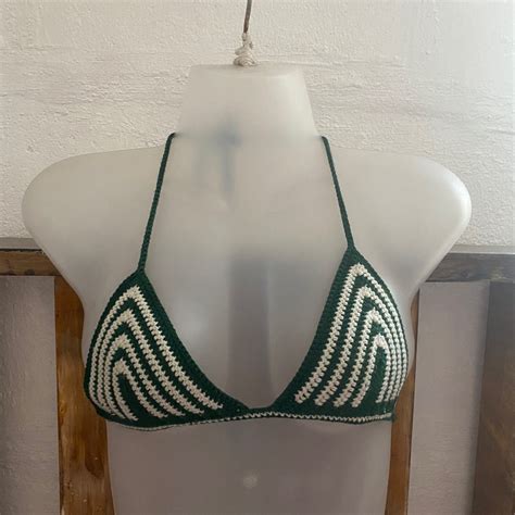 Crochet Triangle Bikini Top Womens Fashion Swimwear Bikinis