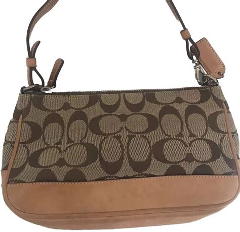 Coach Signature Hobo Bag With Tan Leather Detail Very Gem