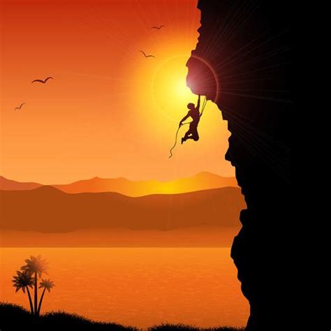 Extreme rock climber 234652 Vector Art at Vecteezy