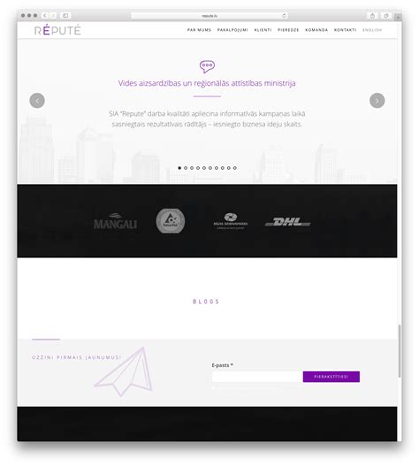 Repute webpage – Due Design